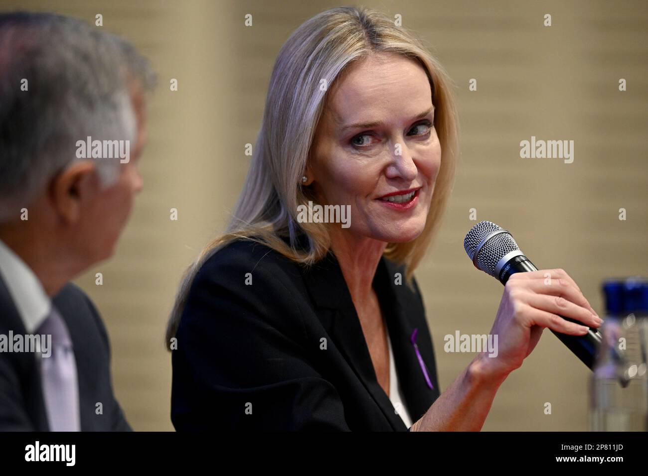NSW Metropolitan Roads Minister Natalie Ward speaks during a panel ...