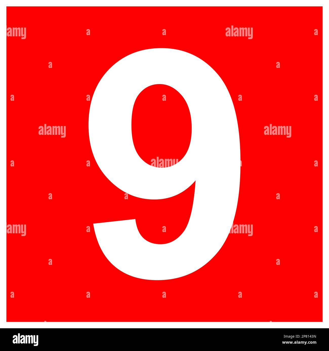 International Maritime Organization (IMO) sign, illustration. Number "9 ...