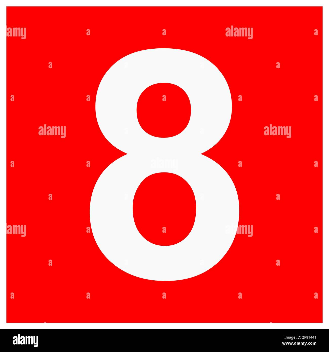 International Maritime Organization (IMO) sign, illustration. Number "8 ...