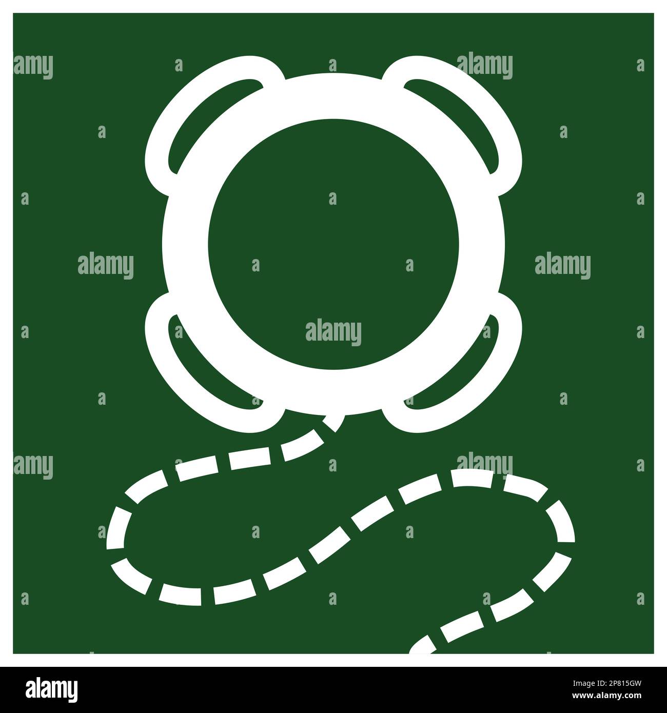 International Maritime Organization (IMO) sign, illustration. Lifebuoy ...