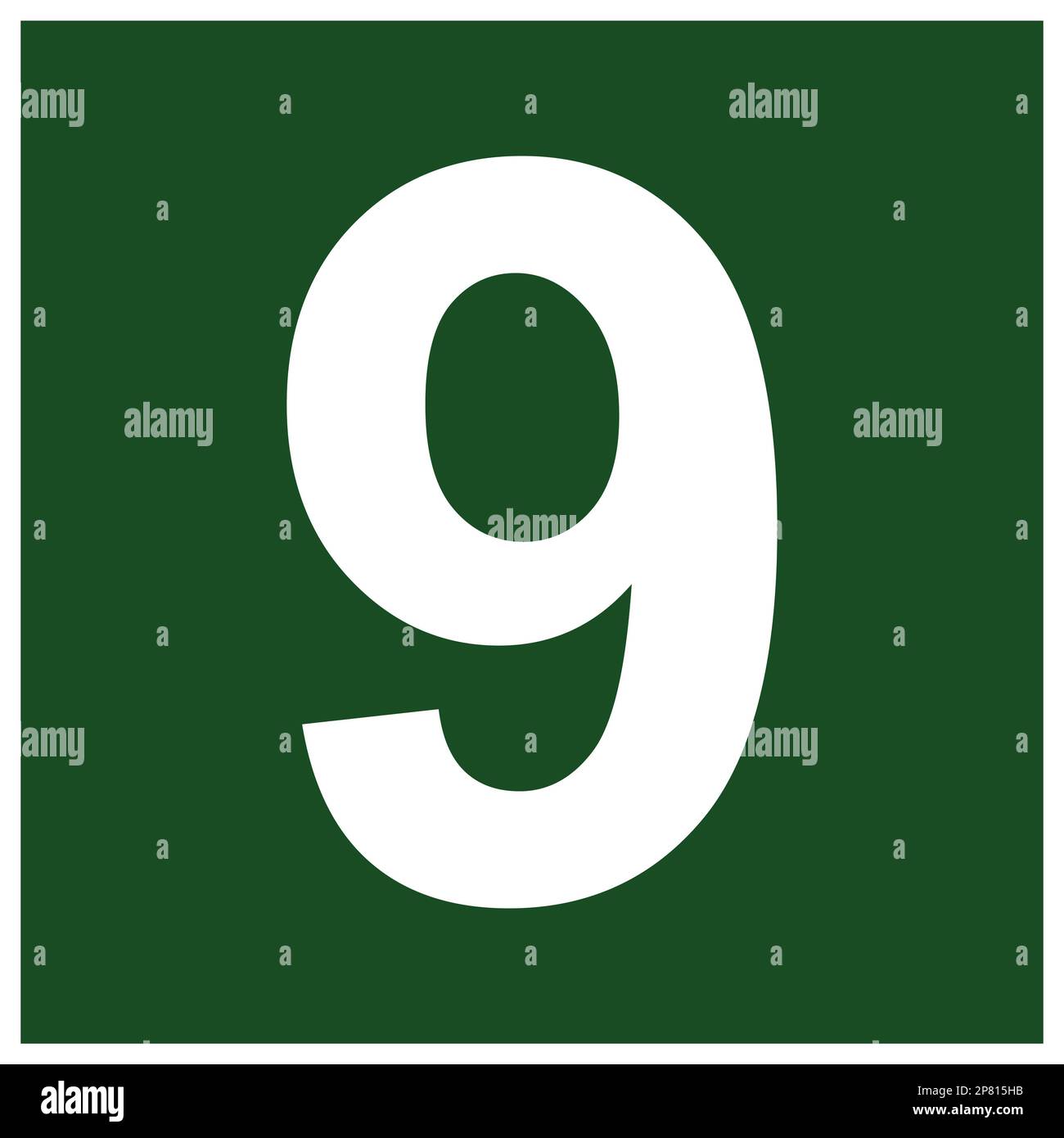 International Maritime Organization (IMO) sign, illustration. Number "9 ...