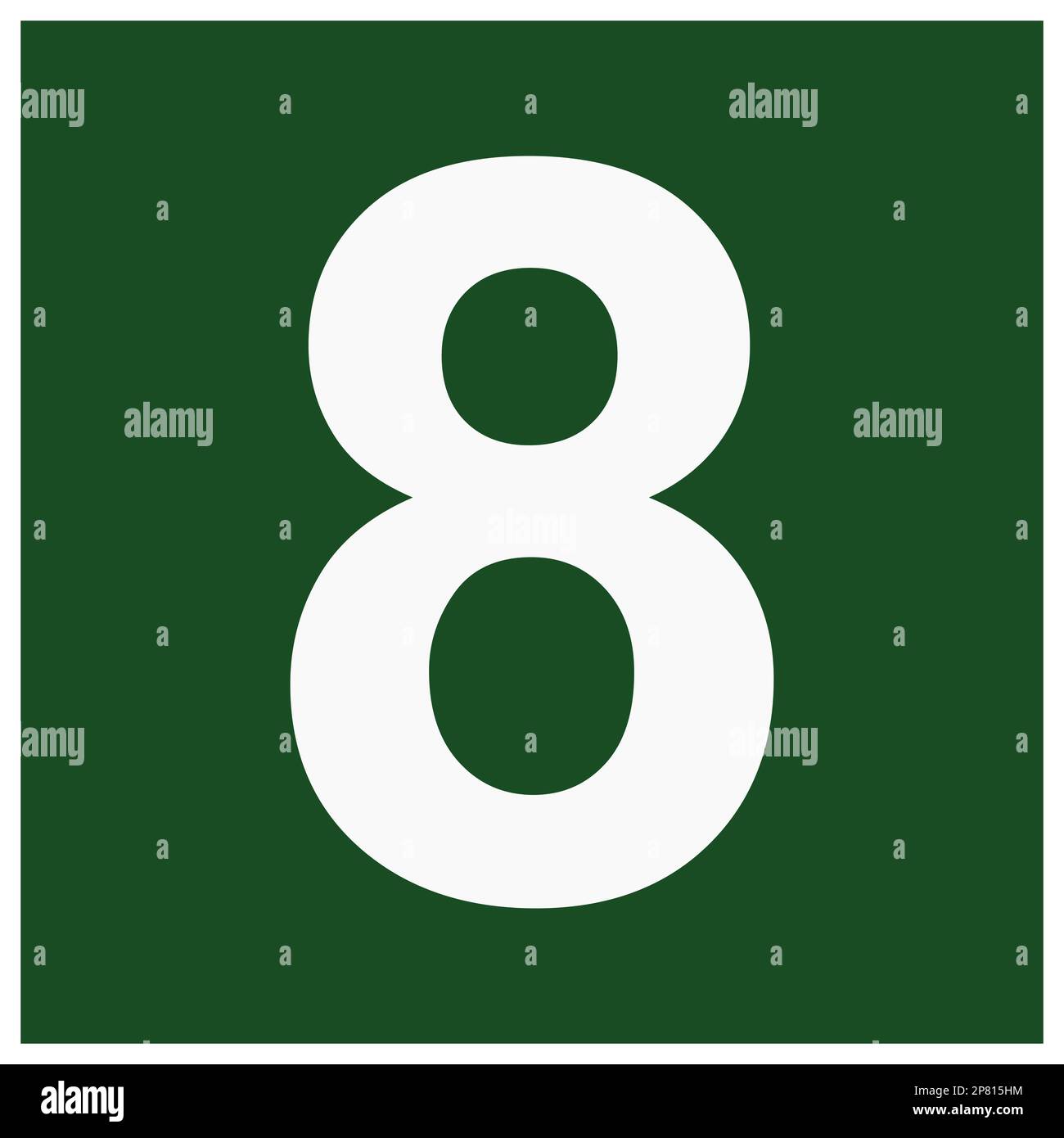 International Maritime Organization (IMO) sign, illustration. Number "8 ...