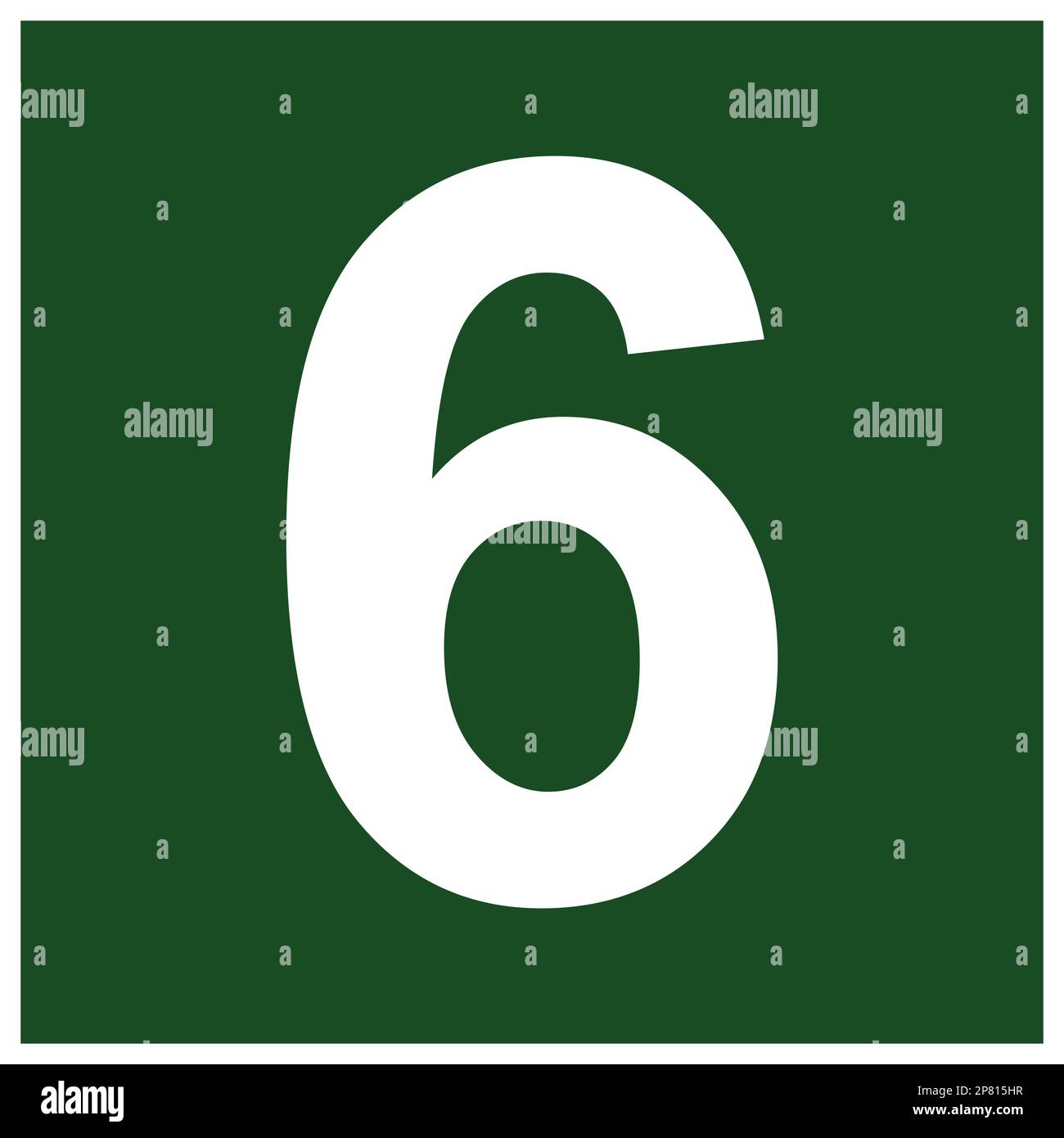 International Maritime Organization (IMO) sign, illustration. Number "6 ...