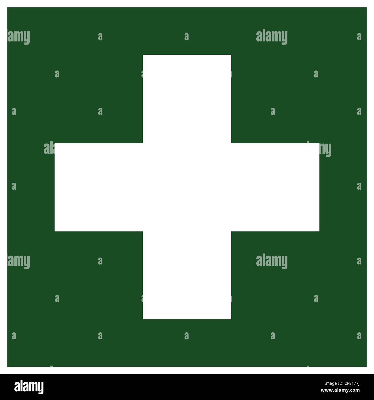 International Maritime Organization (IMO) sign, illustration. First aid ...