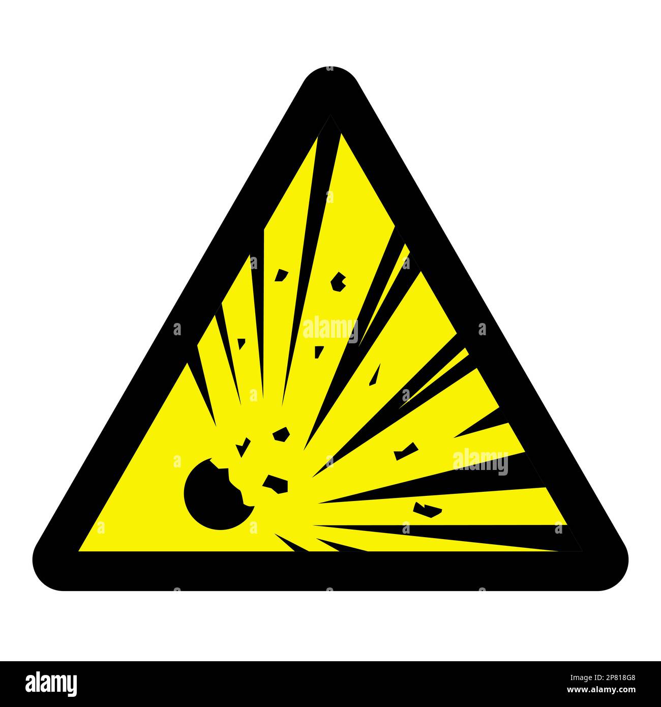 International Maritime Organization (IMO) sign, illustration. Explosion ...
