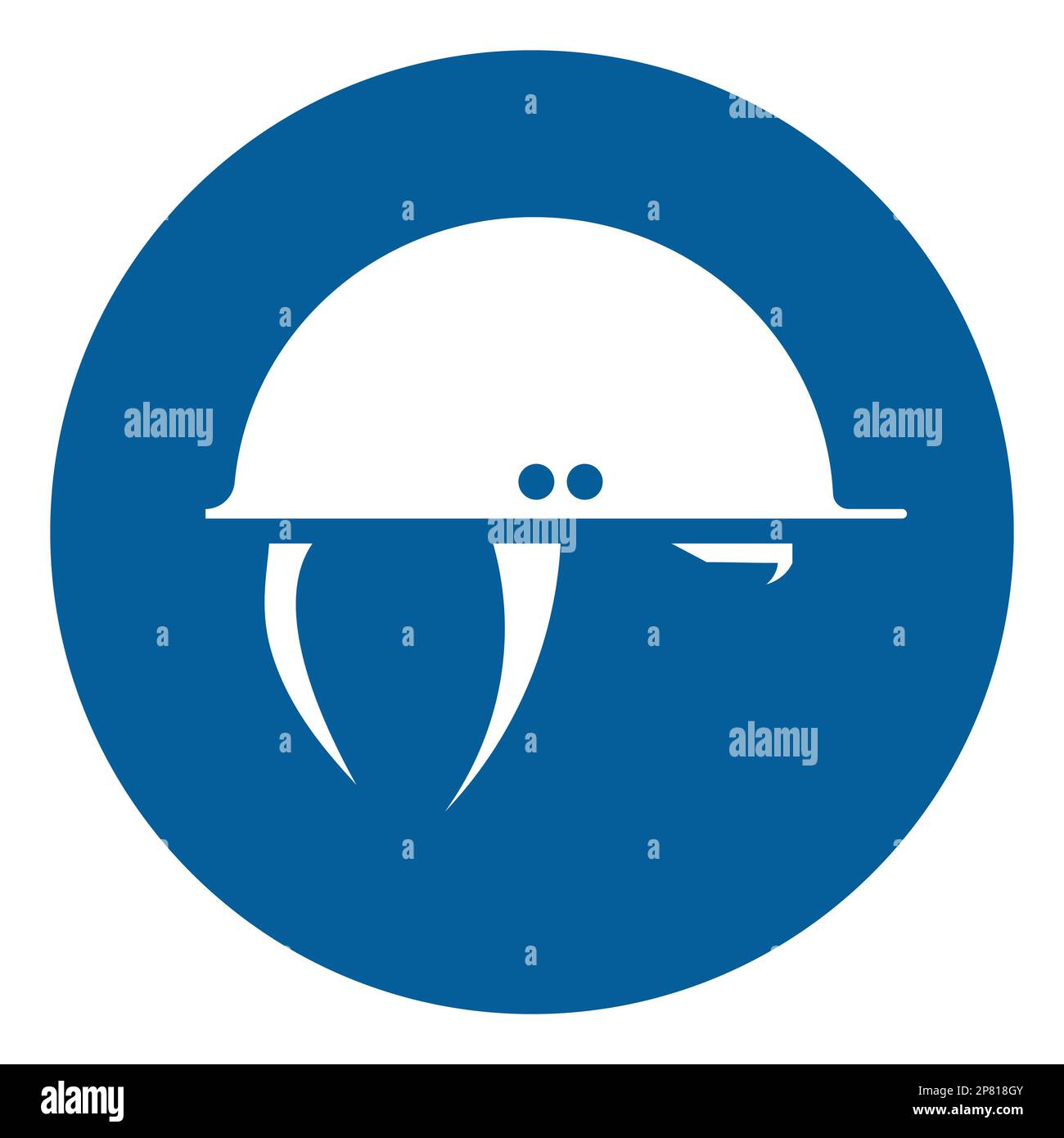 International Maritime Organization (IMO) sign, illustration. Hard hat ...