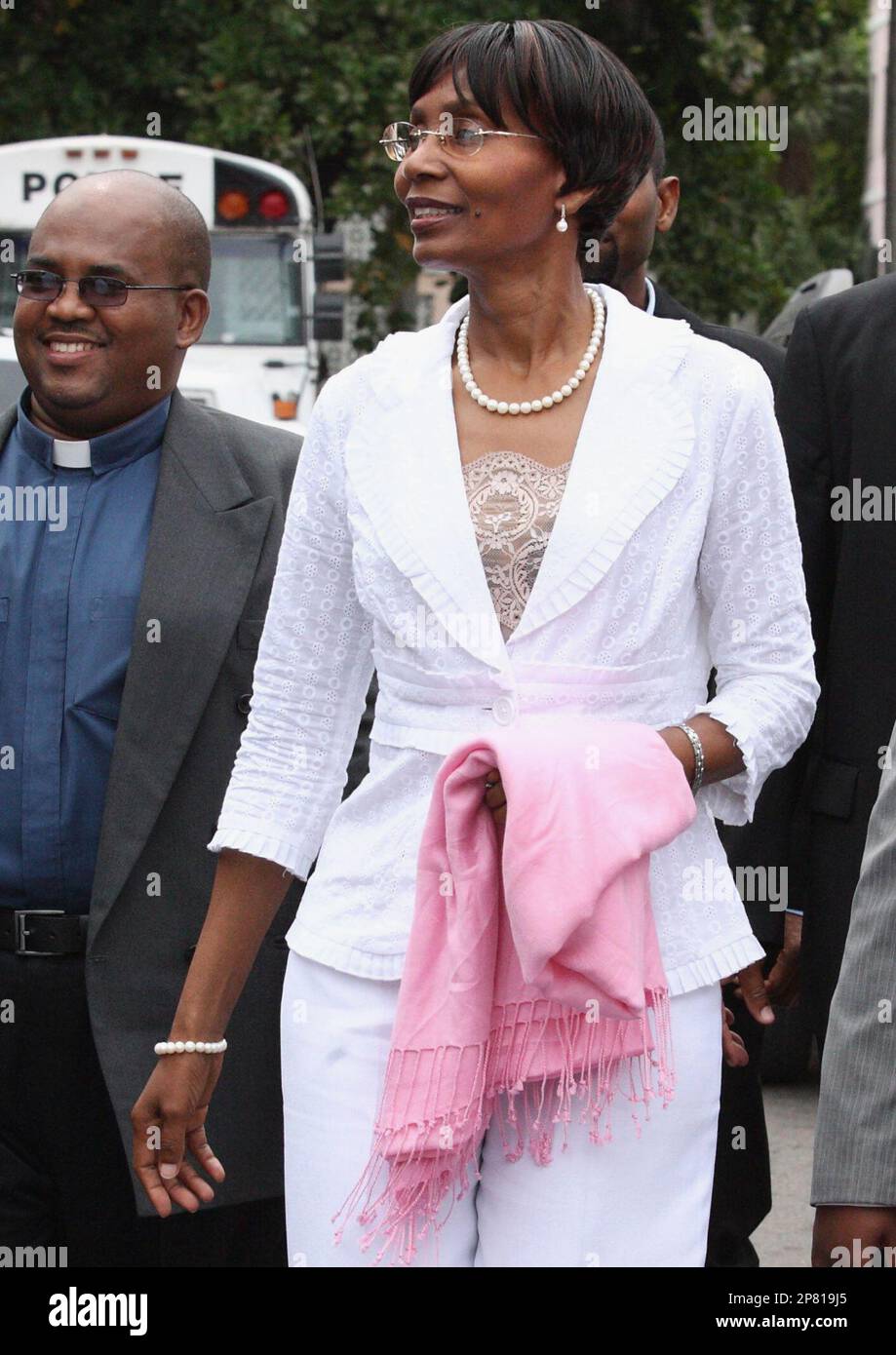 Former Bahamian Sen. Pleasant Bridgewater arrives to the court building ...