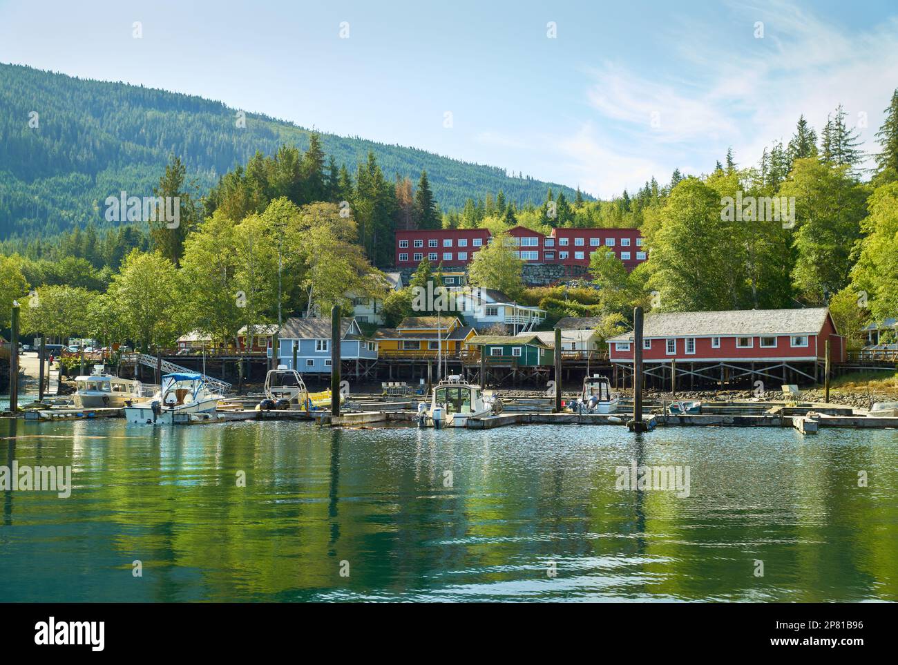 Telegraph Cove Reflections. The Telegraph Cove marina and ...