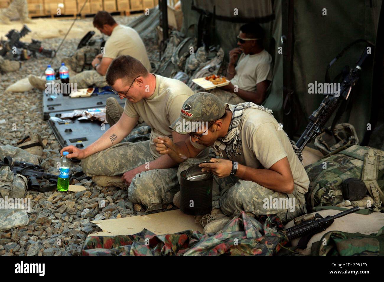 In this picture taken Monday, Sept. 28, 2009, soldiers from the U.S ...