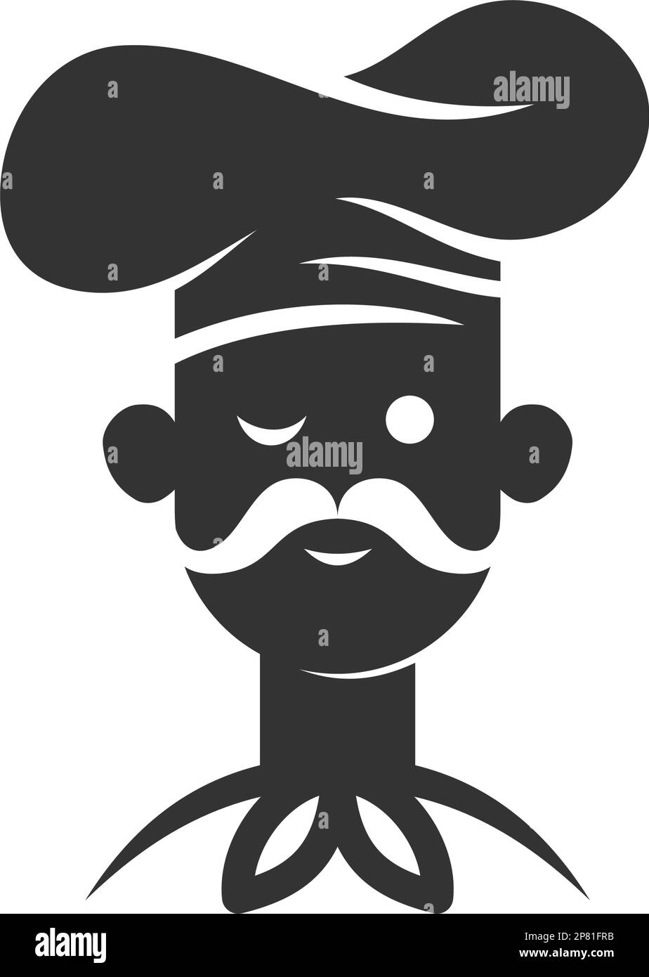 chef logo template Icon Illustration Brand Identity.Isolated and flat ...