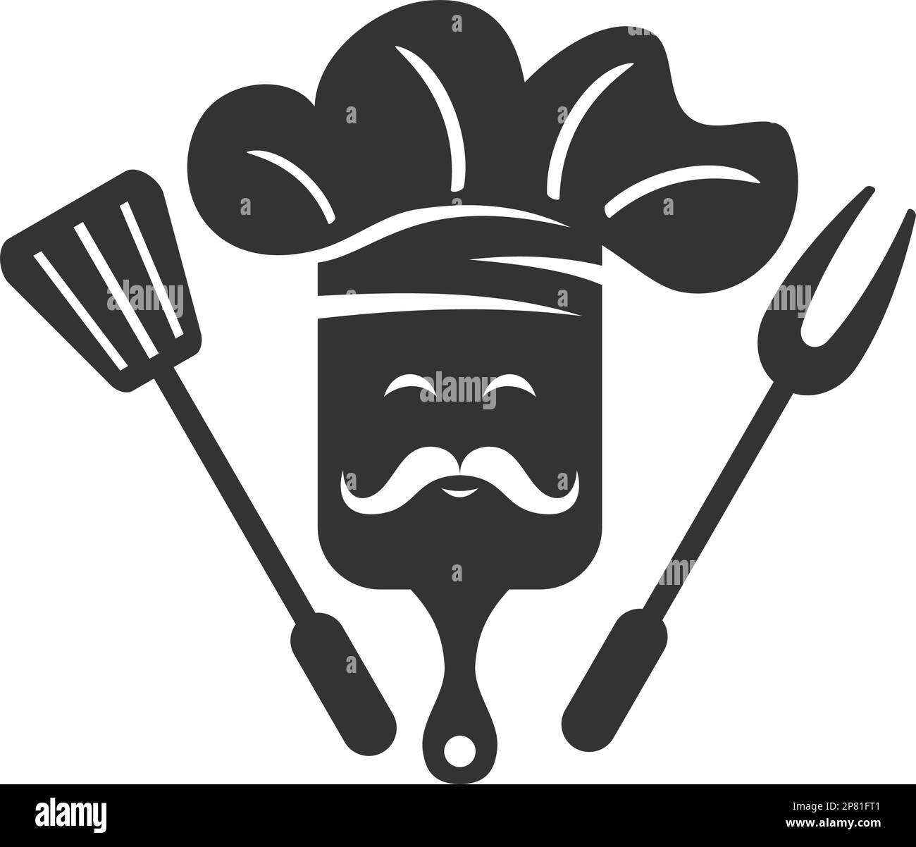 chef logo template Icon Illustration Brand Identity.Isolated and flat ...