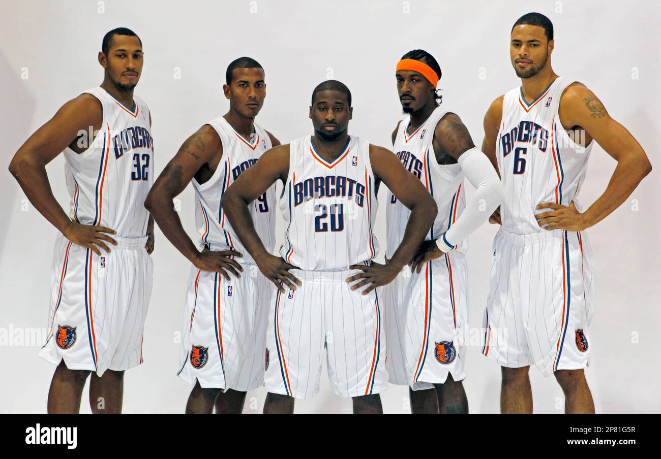 Charlotte Bobcats players, from left, Boris Diaw, Raja Bell, Raymond ...