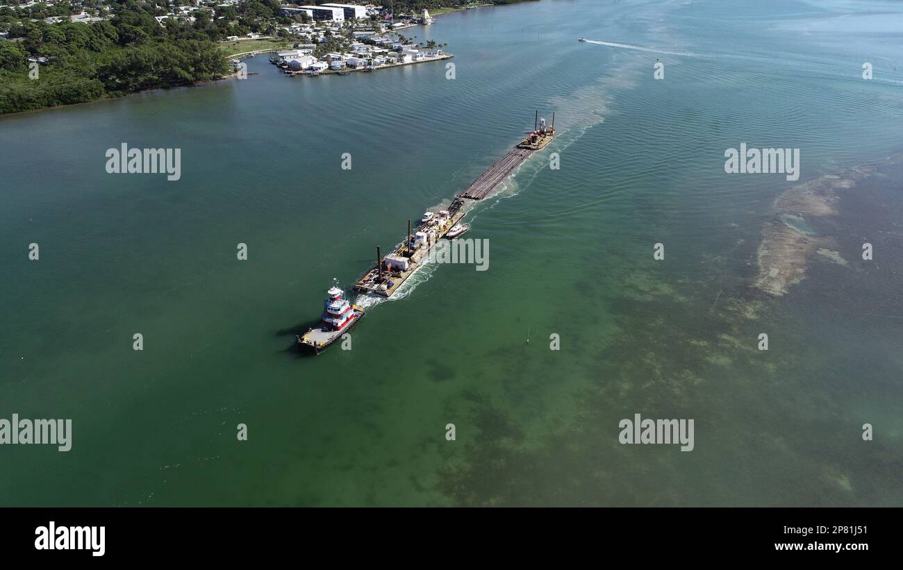 Crane vessel in sea aerial hi-res stock photography and images - Alamy
