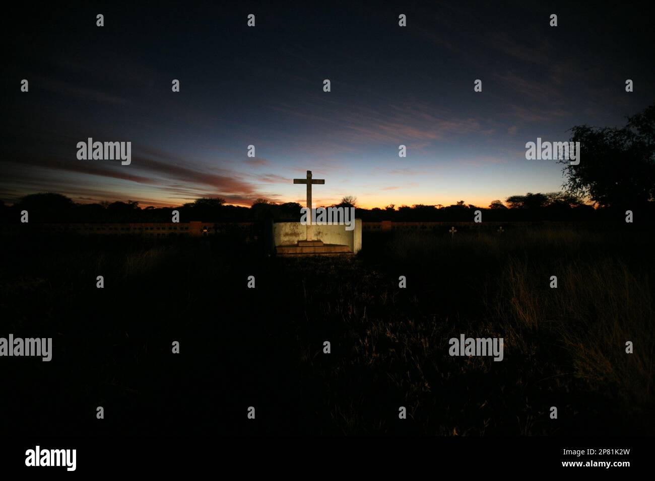 This June 29, 2009 photo shows the sun setting over the Mission's ...