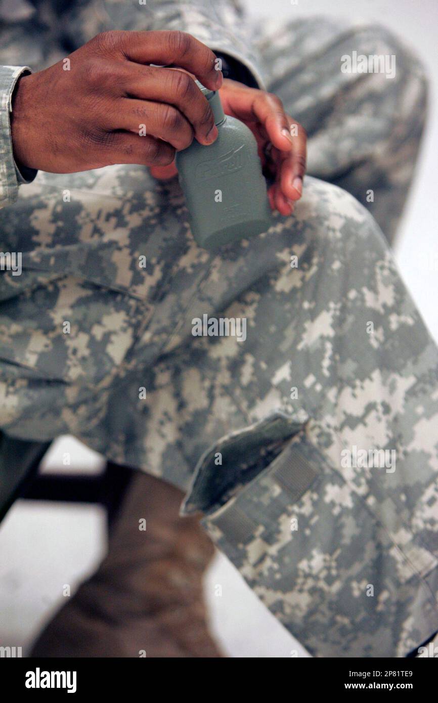 In this photo taken Thursday July 30, 2009 Army Sgt. Trecorrus Jordan ...