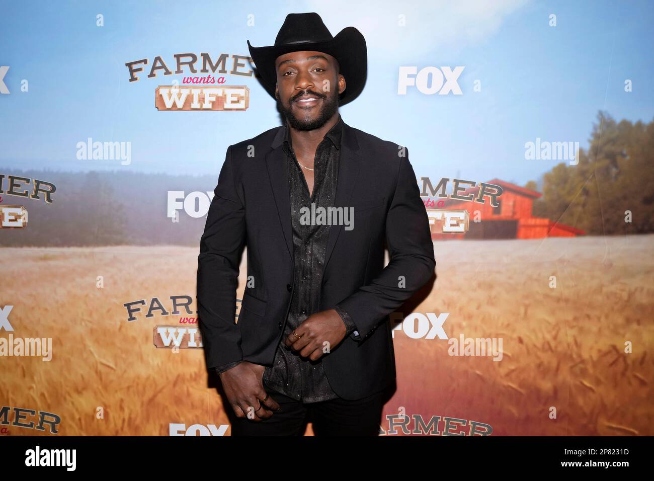Ryan Black attends the premiere FOX television's "Farmer Wants a Wife ...