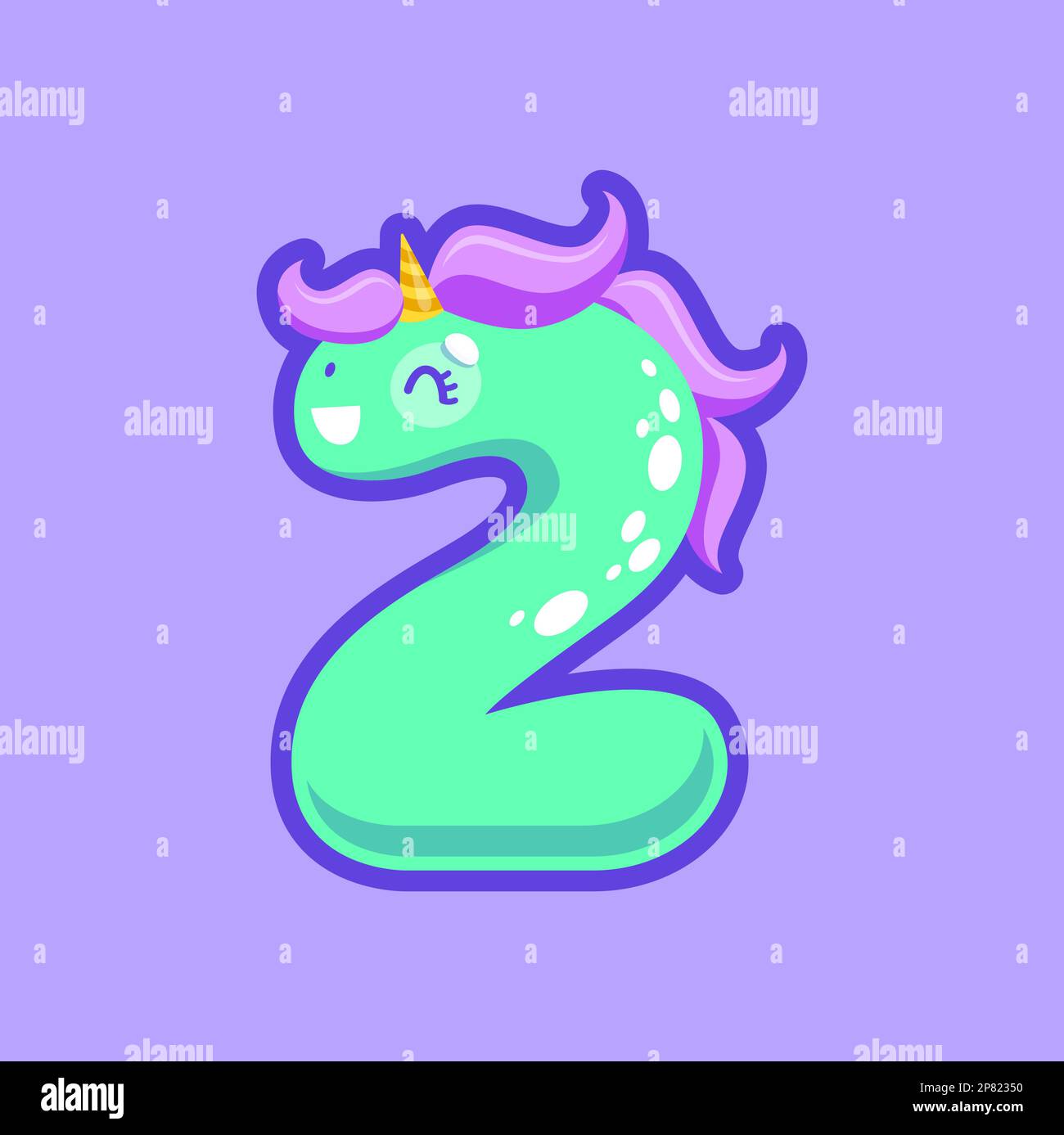 Number 2 and 3d children Stock Vector Images - Alamy