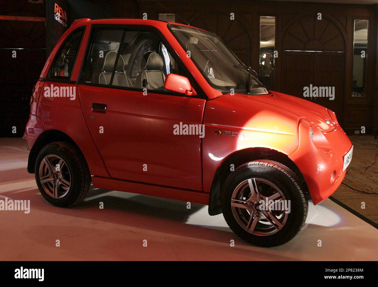 FILE- In this July 25, 2007, file photo, Reva Electric Car Co. product ...