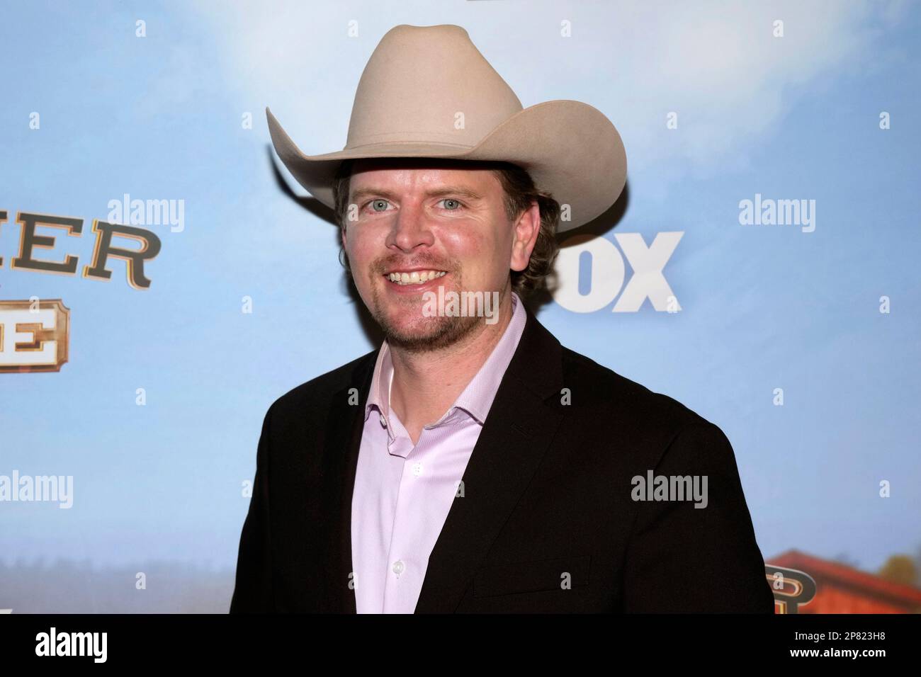 Landon Heaton attends the premiere FOX television's "Farmer Wants a ...