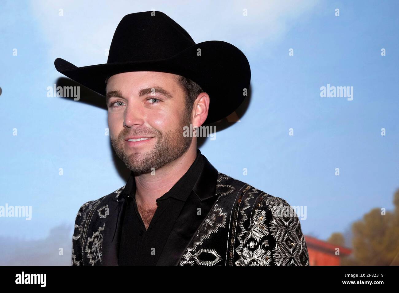 Hunter Grayson attends the premiere FOX television's "Farmer Wants a Wife" at NeueHouse Madison ...