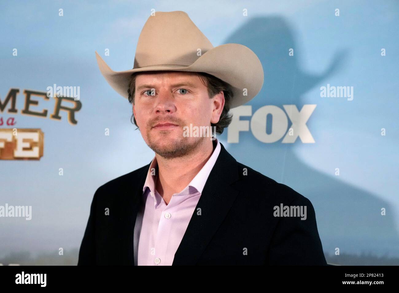 Landon Heaton attends the premiere FOX television's "Farmer Wants a ...