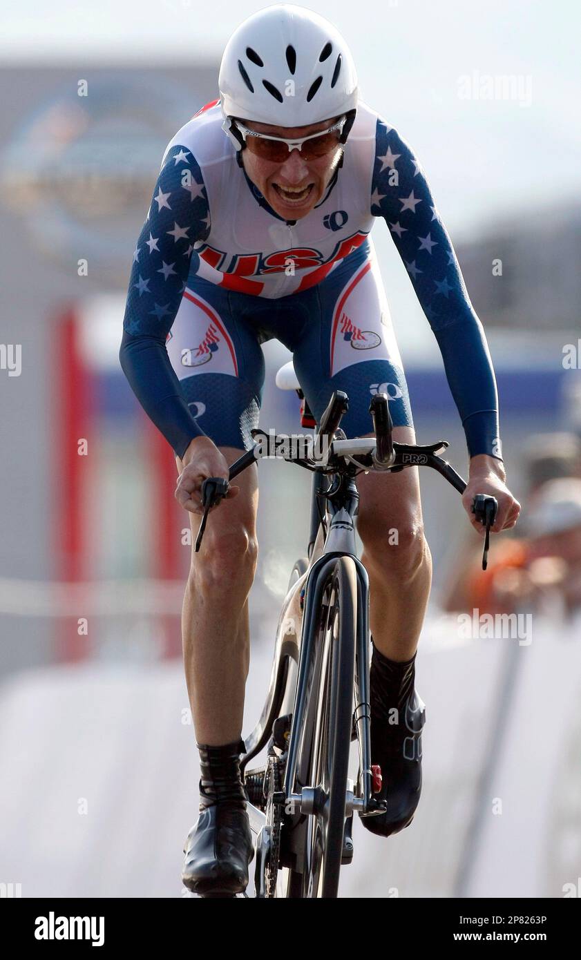Amber Neben of the United States competes in the Women's Time Trial ...