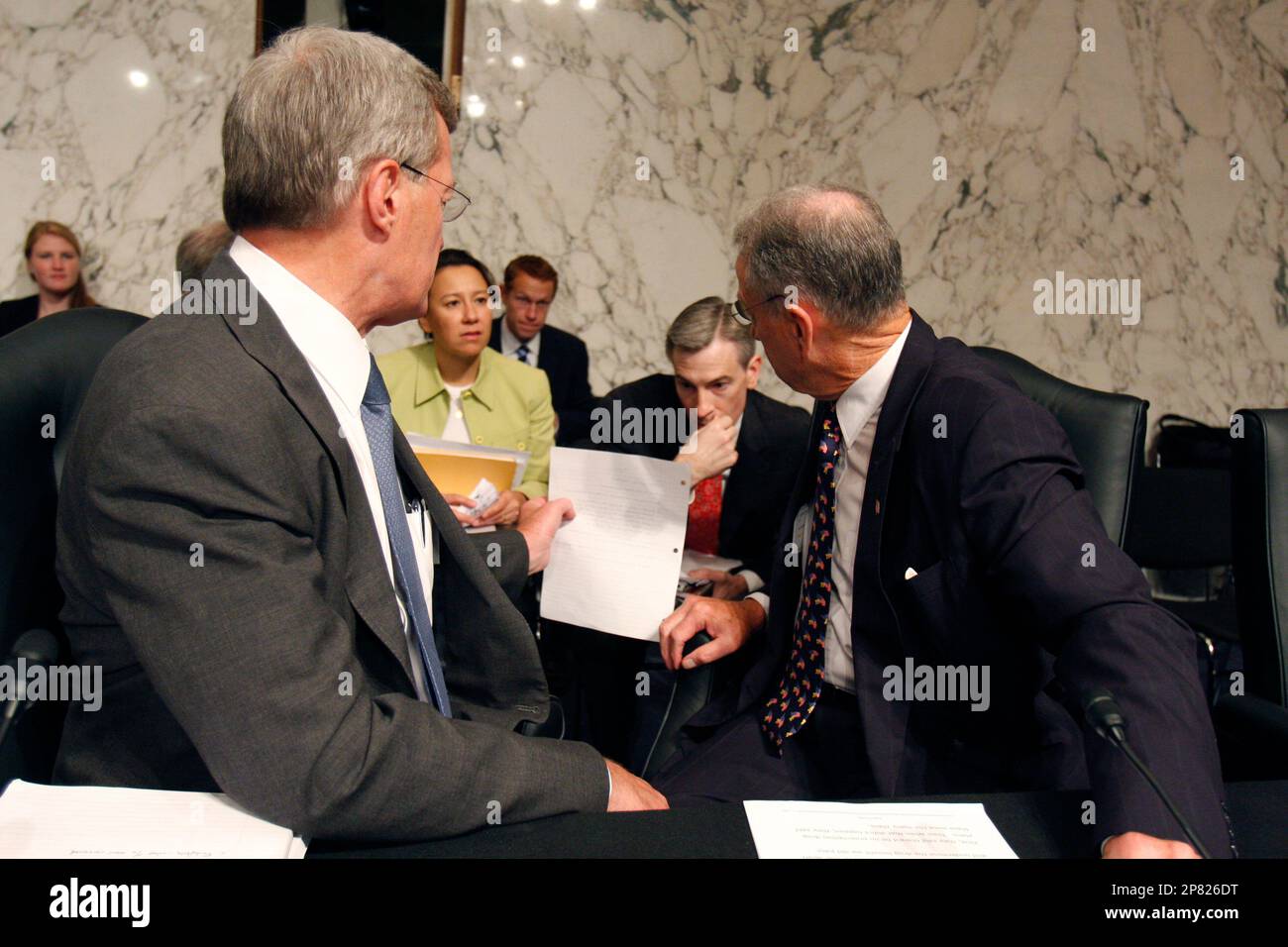 Senate Finance Committee Chairman Sen. Max Baucus, D-Mont., left, and ...