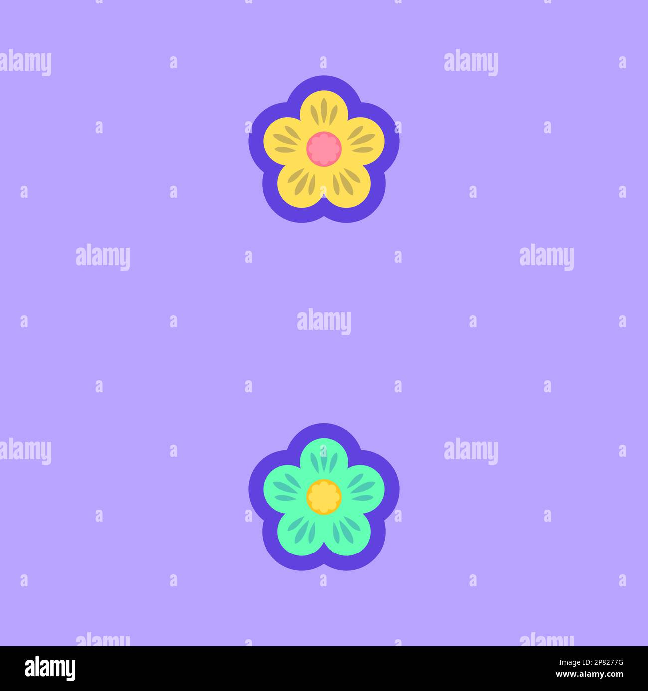 Colon punctuation mark of flowers, unicorn font element isolated two ...