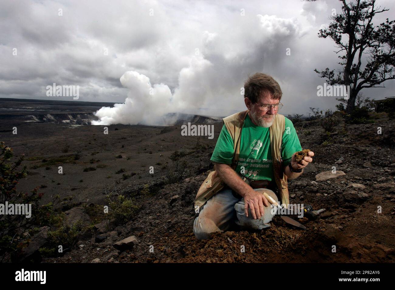Don Swanson, 71, a volcanologist at the Hawaiian Volcano Observatory ...
