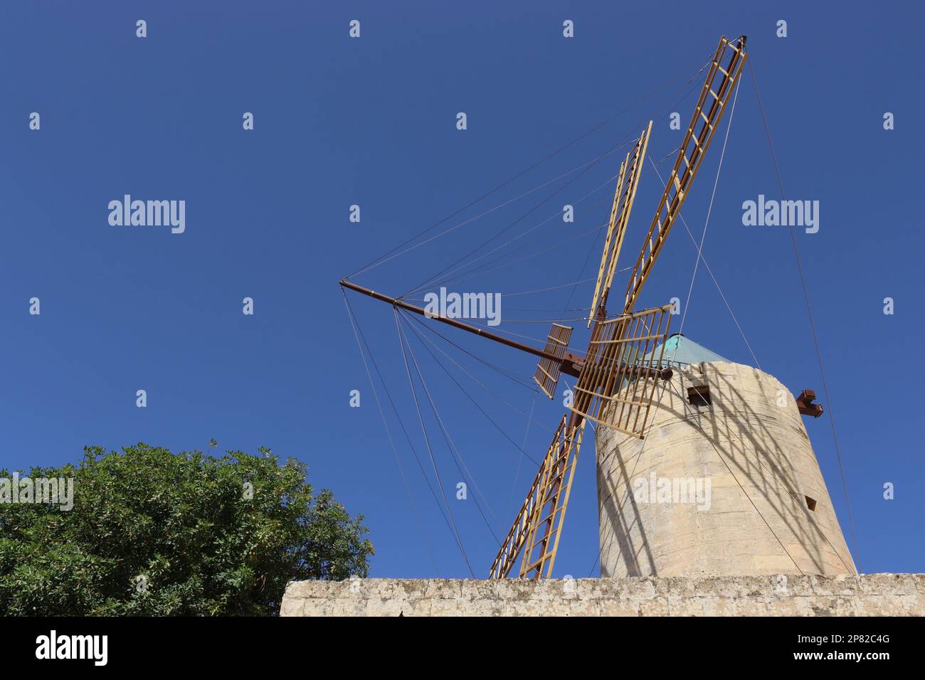 The Ta’ Kola windmill in Xaghra, Gozo, Malta after a complete and ...