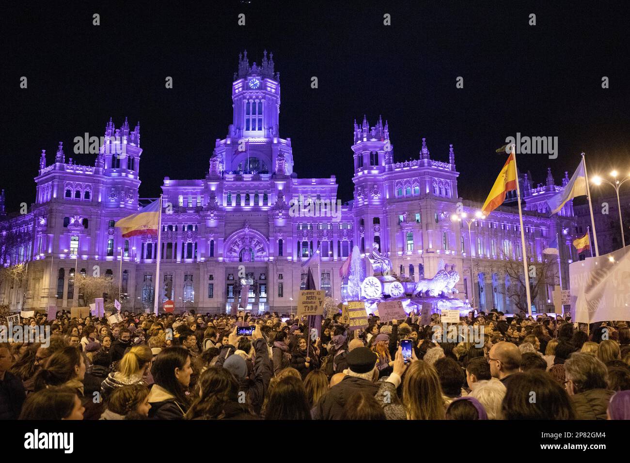 Madrid, Spain. 8th Mar, 2023. Demonstration for the international ...