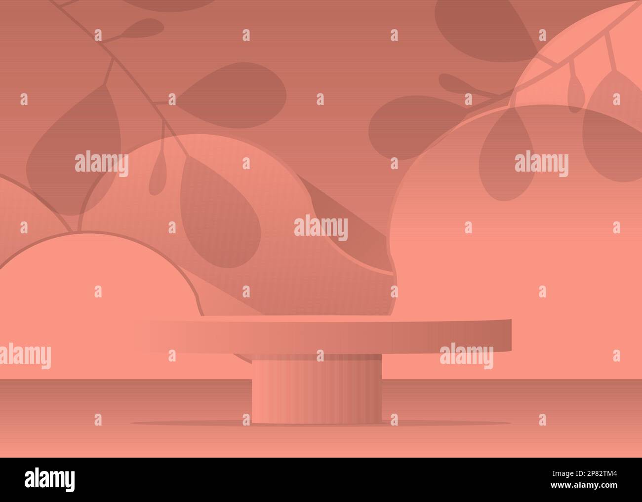 Light Red 3D product display. Cylinder stage showcase for presentation ...