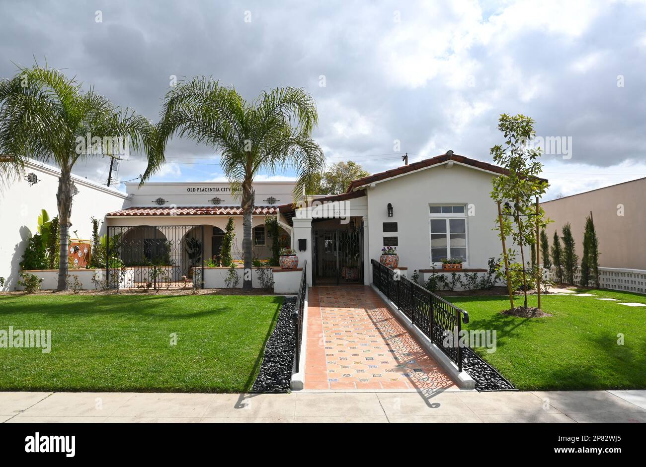 PLACENTIA, CALIFORNIA - 8 MAR 2023: The Old City Hall building on ...