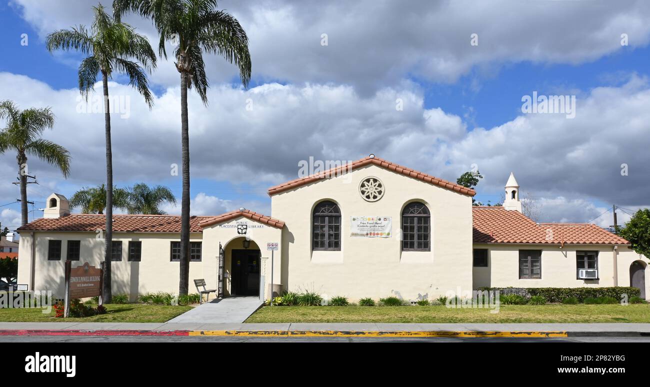 PLACENTIA, CALIFORNIA - 8 MAR 2023: Placentia Library in the Edwin ...