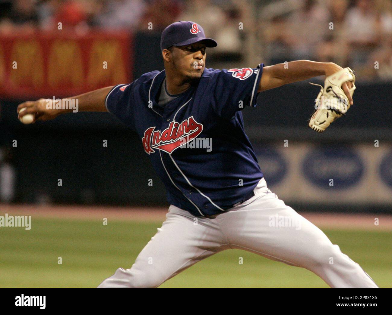 Cleveland Indians starting pitcher Fausto Carmona delivers against the ...