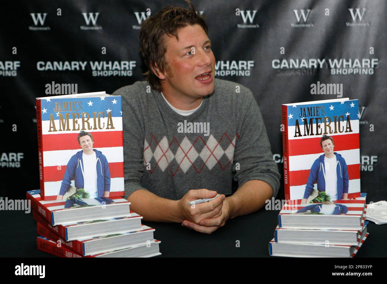 British chef Jamie Oliver is seen with his new book 'Jamie's America ...