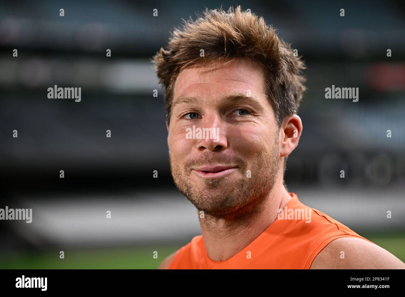 Toby Green of Greater Western Sydney during the 2023 AFL Captain’s Day ...