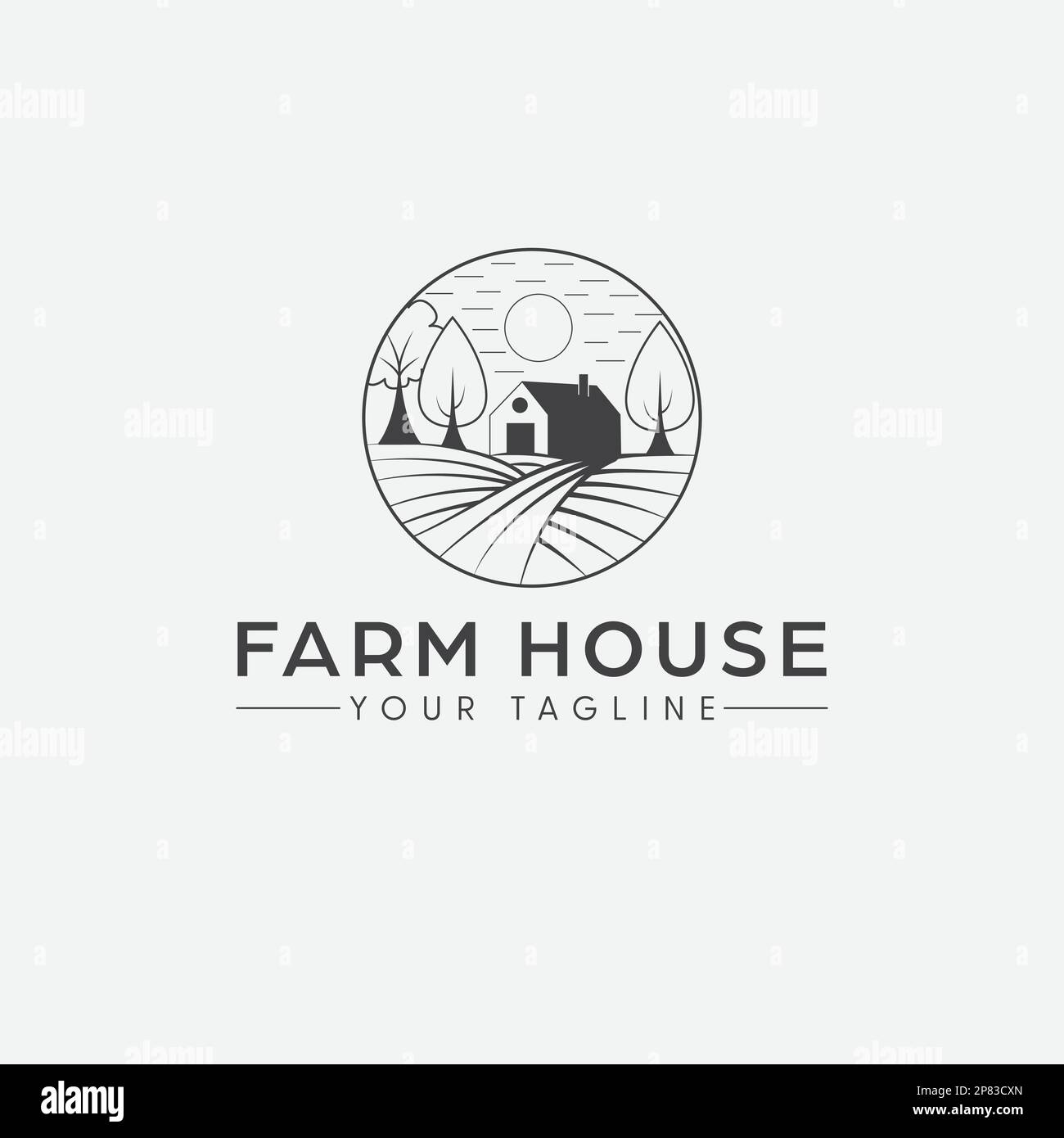Farm house logo design. Eco farming logotype Stock Vector Image & Art ...