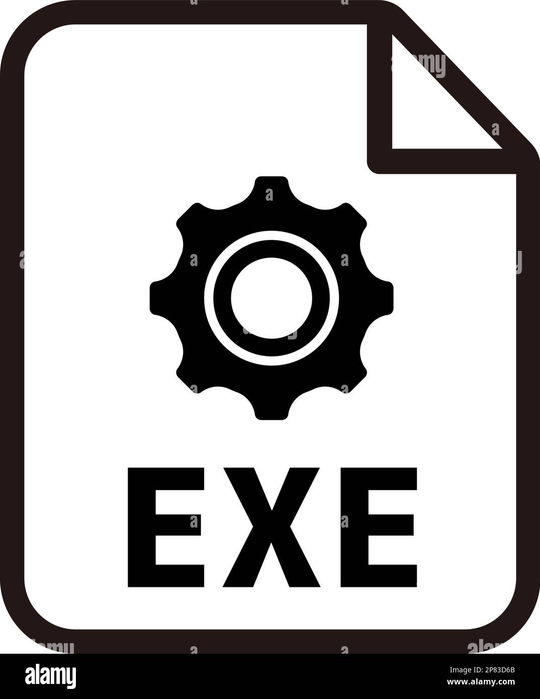 File Formats Vector Icon Illustration Exe Stock Vector Image And Art