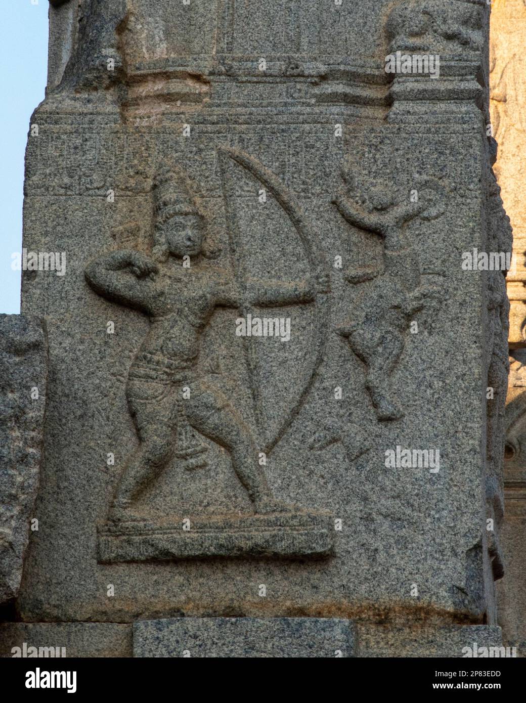 Depiction of Lord Ram killing demon Maricha at Vijaya Vitthala Temple ...