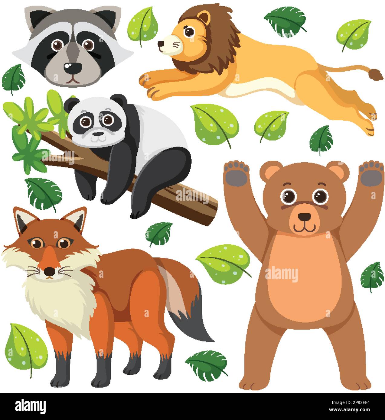 Set of mix animal character illustration Stock Vector Image & Art - Alamy
