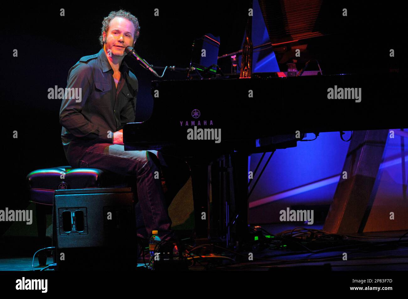 Singer Jon Ondrasik addresses the crowd before performing at the ...