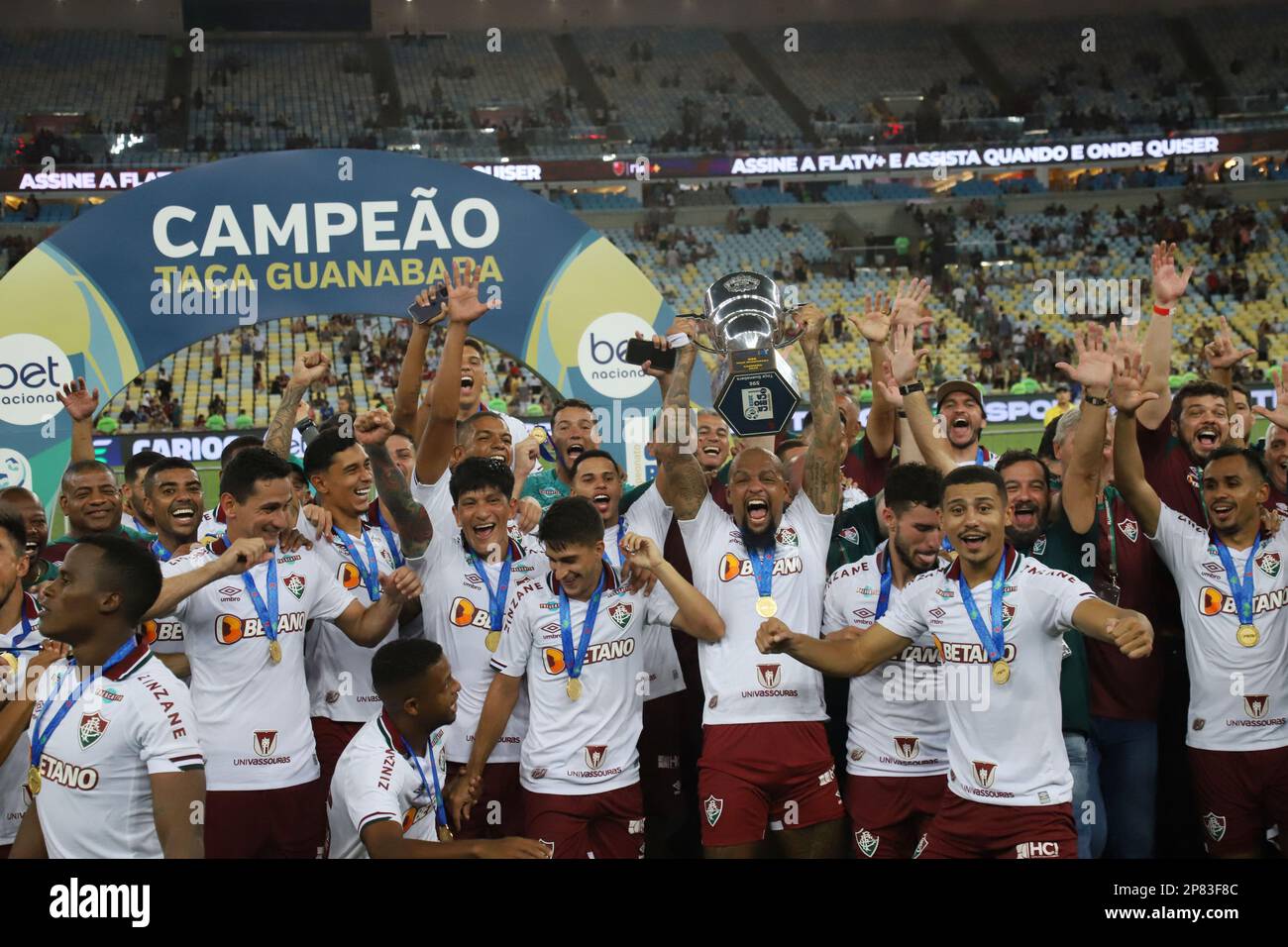 Rio de Janeiro, Brazil, 08th Mar, 2023. Felipe Melo, Gabriel Pirani and ...