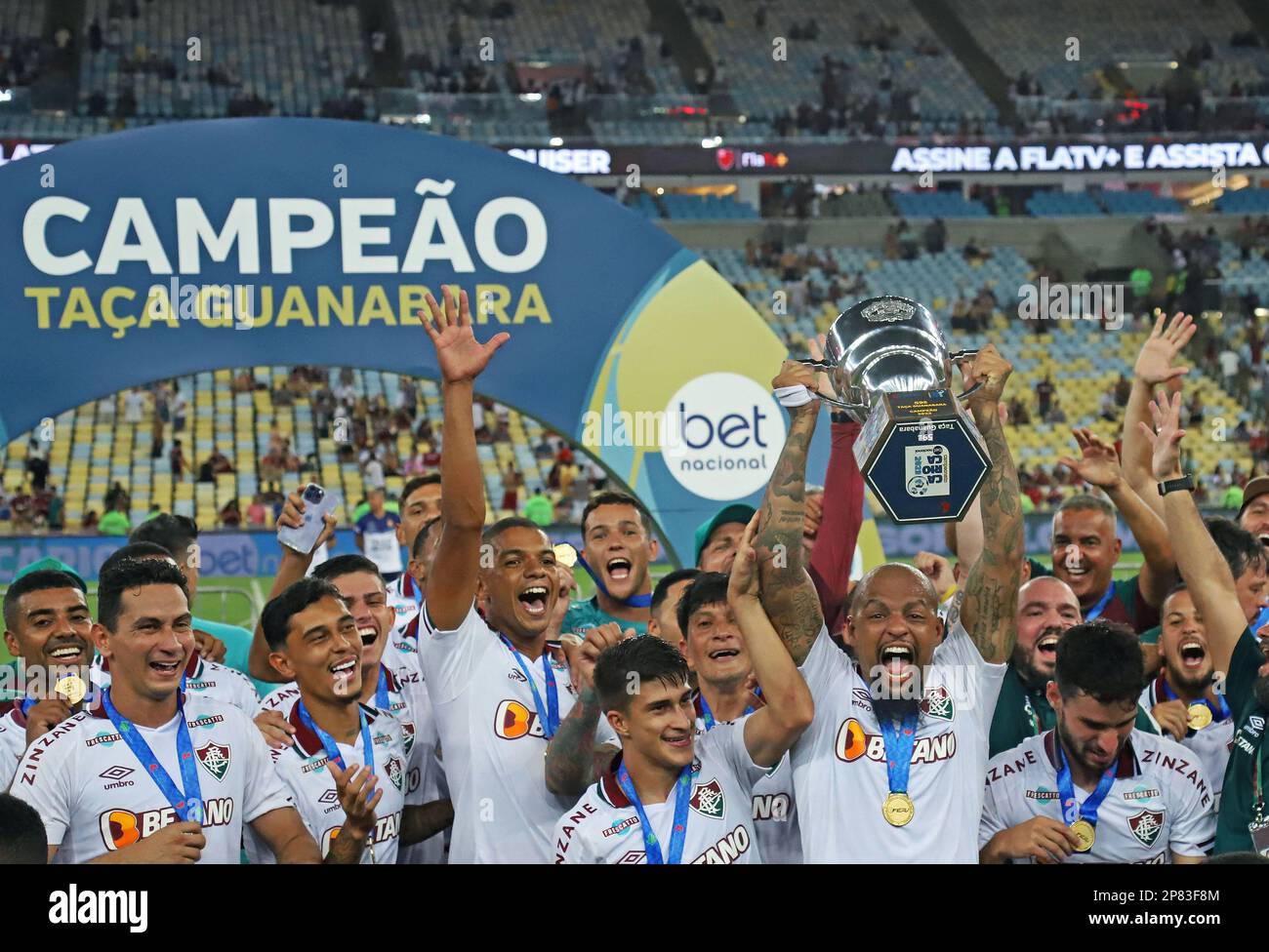 Rio de Janeiro, Brazil, 08th Mar, 2023. Felipe Melo, Gabriel Pirani and ...