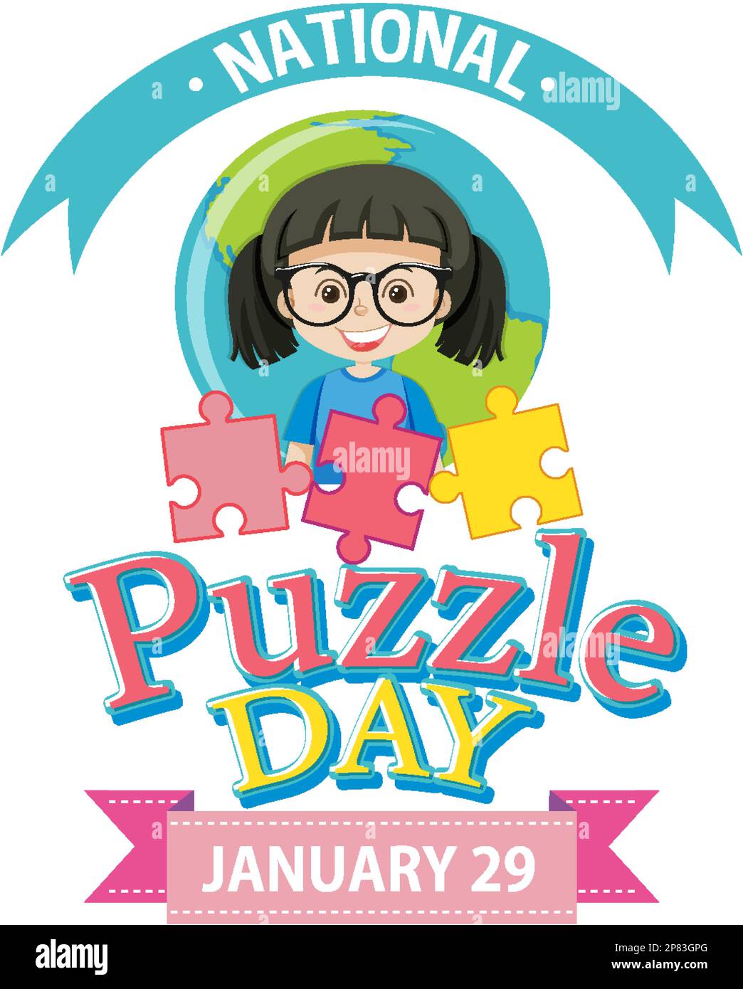National puzzle day banner illustration Stock Vector Image & Art - Alamy