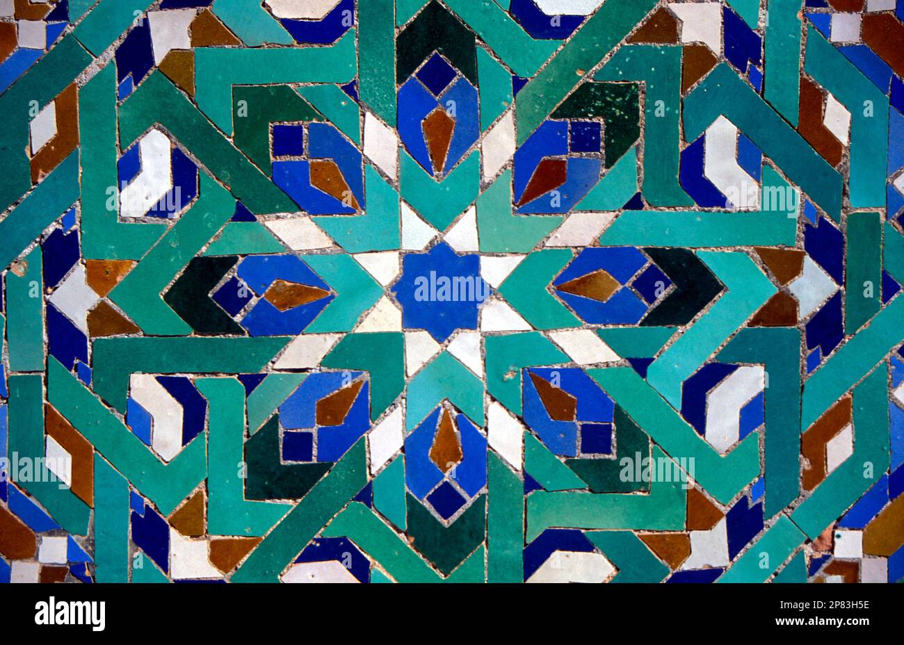 Mosaic tiles on the Hassan II Mosque Casablanca, Morocco Stock Photo ...