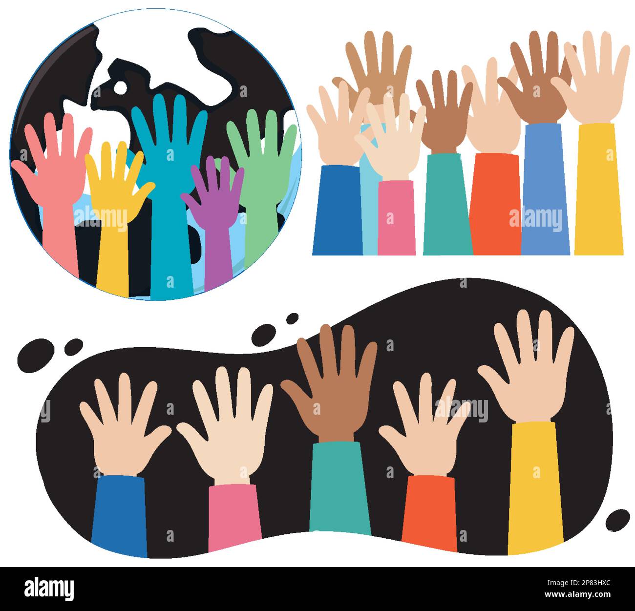 Set of hands on earth icon illustration Stock Vector Image & Art - Alamy