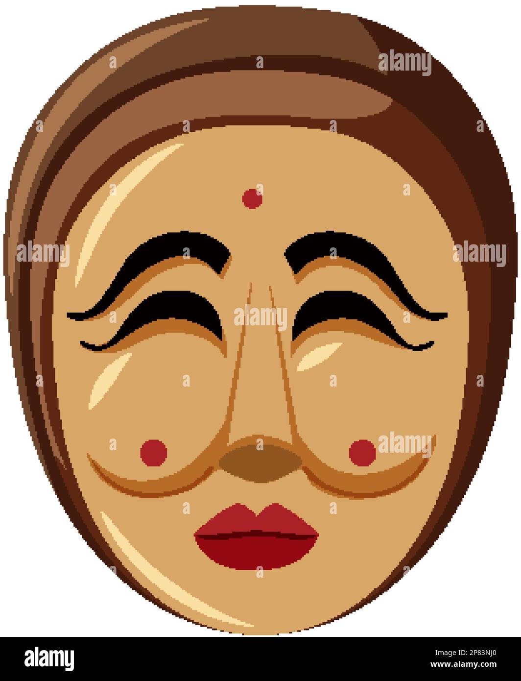 Hahoetal Traditional Korean Mask Vector illustration Stock Vector Image ...