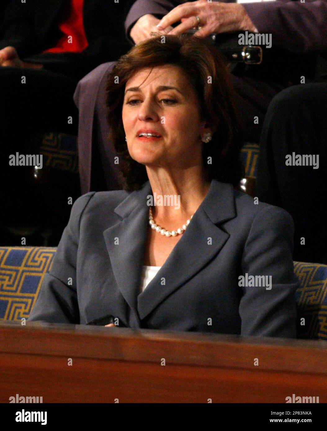 Victoria Kennedy Widow Of Sen Edward Kennedy D Mass Sits In The Gallery Before President