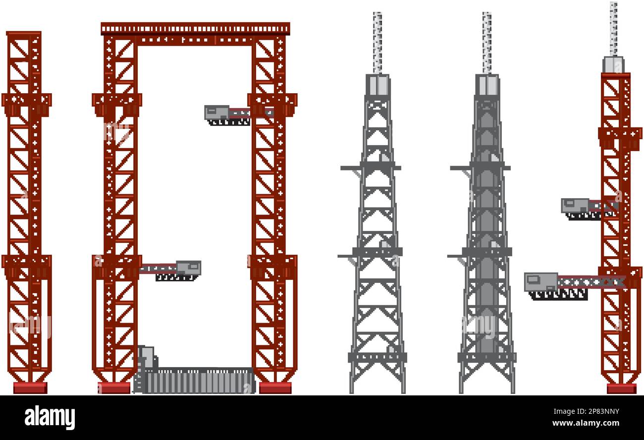 Rocket Launch Scaffolding Vector illustration Stock Vector Image & Art ...